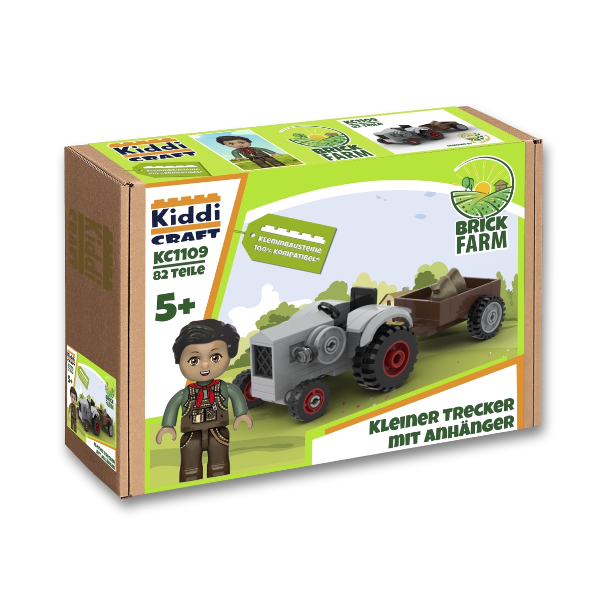 Kiddicraft KC1109 Kleiner Trecker mit Anhänger, 7,99