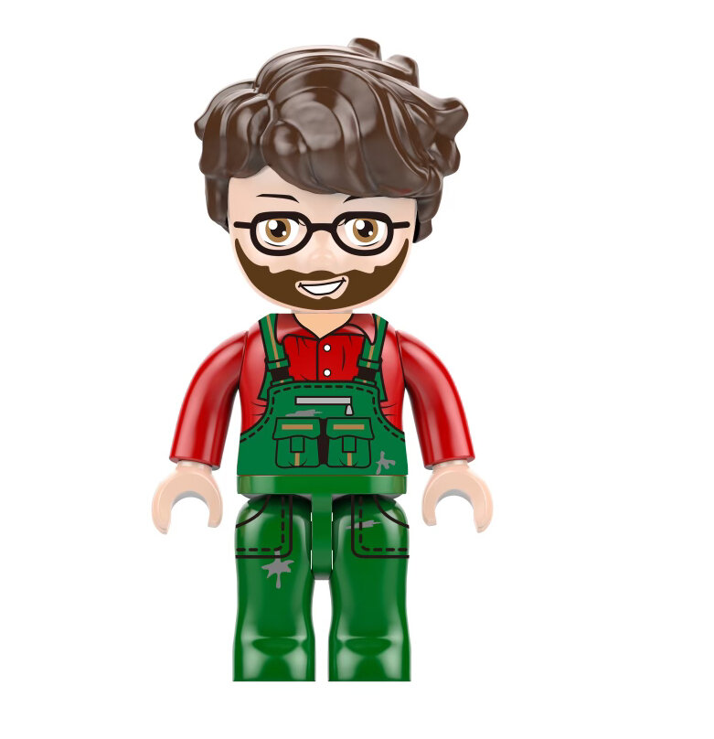 Kiddicraft KC1113 Roter Trecker mit Walze und Mähbalken, 7,99